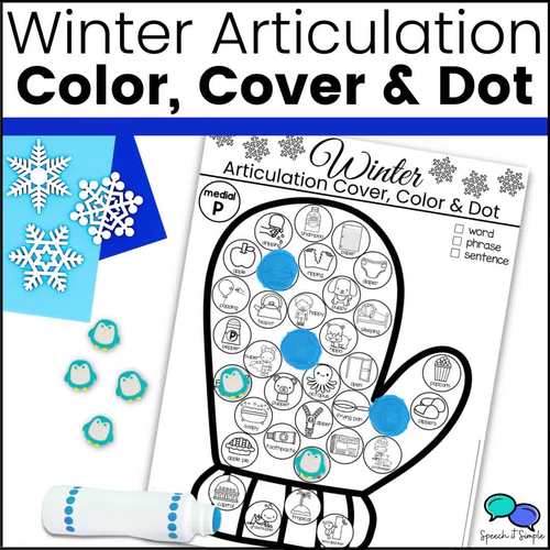 Winter Articulation Worksheets | No Prep | ALL SOUNDS | Coloring and ...