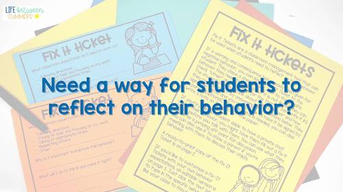 Behavior Reflection Sheet or Think Sheet Positive Classroom Behavior ...