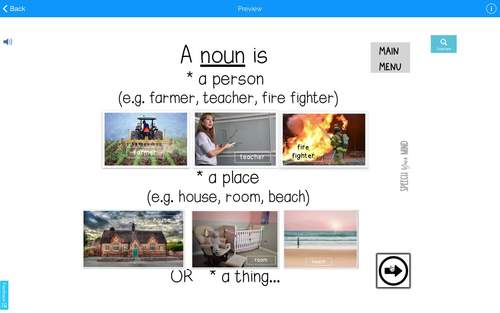 Parts of Speech Boom Cards™ Nouns, Verbs, & Adjectives Distance Learning