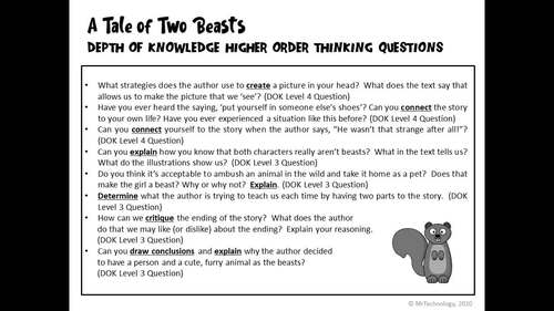 A Tale of Two Beasts Book Companion and Interactive Notebook Reading ...
