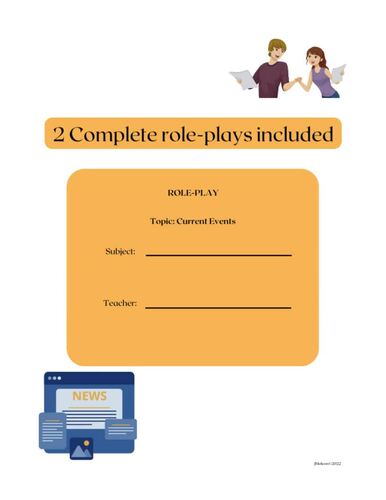 Current Global Events: 2 COMPLETE Role-Plays with TEMPLATES | TPT