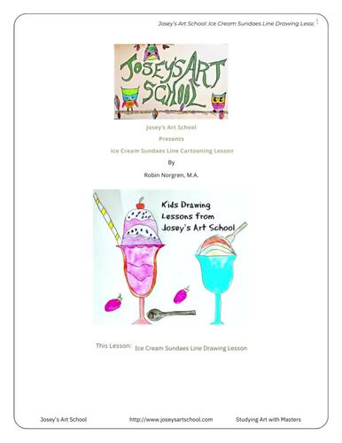 how to draw ice cream sundae easy