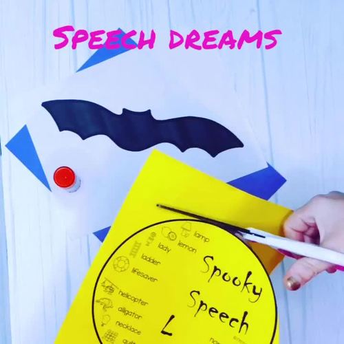 Halloween Speech Therapy Craft Bat and Moon by Speech Dreams | TpT