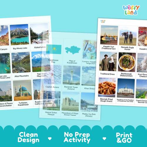 Kazakhstan Geography & Culture Flashcards | Country Study for Elementary