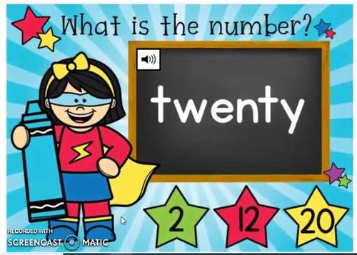 Boom Cards™ Superhero Number Words by Leigh's Library | TPT