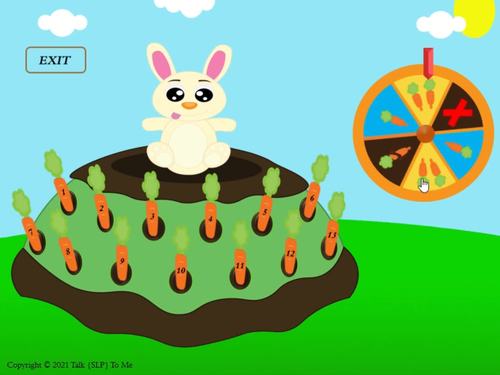 Jumping Bunny - Interactive Digital Game for Teletherapy & iPad | TPT