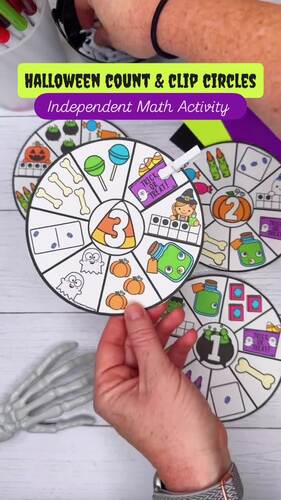 Halloween Count and Clip Numbers to 10 | Hands-On Math Center For ...