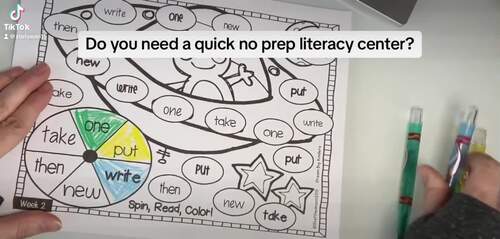 Sight Word Practice! Spin, Read, Color Sight Word Game! {EDITABLE}