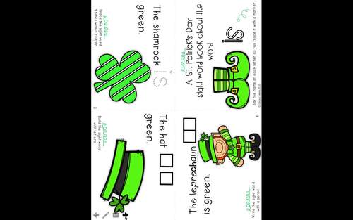 Interactive Sight Word Books: St. Patrick's Day by Literacy Tweets