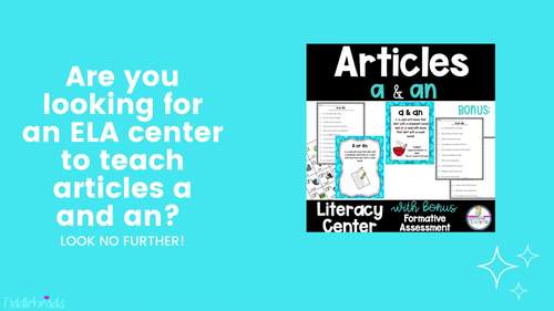 Articles A and An Hands-On Grammar Center Activity by Fiddleheads