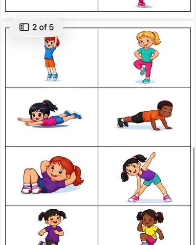 Gross Motor Exercise Cards | PT OT APE by TamThePediPT | TPT
