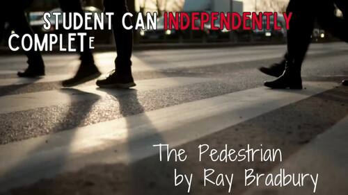 The Pedestrian, complete lesson, no prep sub plans by GoldfinchGraphics