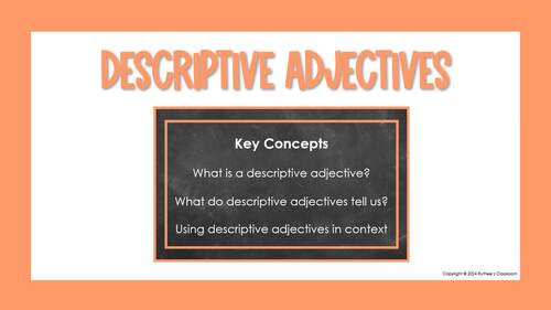 Adjectives - Descriptive Adjectives - Digital Resource - Lesson and ...