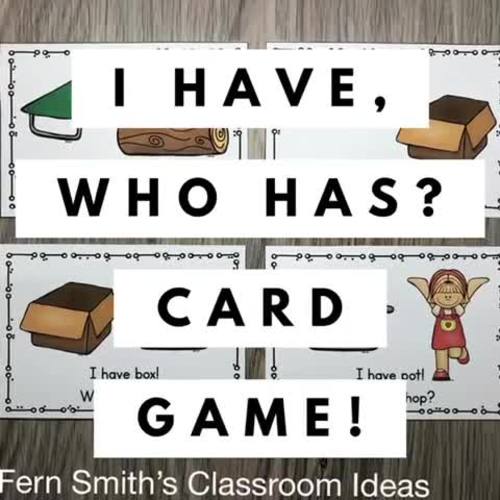 CVC Words Middle O I Have Who Has Card Game by Fern Smith's Classroom Ideas
