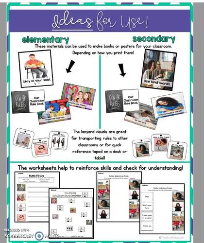 Back‑to‑School Classroom Rules Posters & Visuals – Behavior Expectations