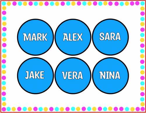 Printable Blue Student Nametags, Blue Name Labels, Blue Name Templates