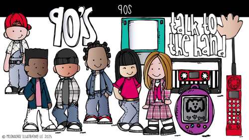 90s clip art 1990 clip art COMBO PACK by Melonheadz Clipart | TPT