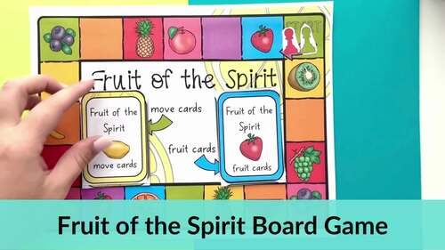 Fruit of the Spirit Printable Board Game Fun Bible Lessons | TPT