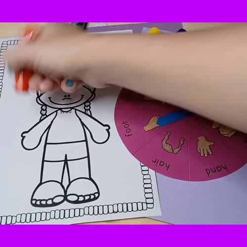 Body Parts, Spin and Color by Nomadic Bee | Teachers Pay Teachers