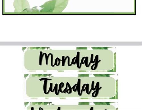 Nature/Botanical Pocket Chart Calendar- Over 100 Pieces by Elementary ...