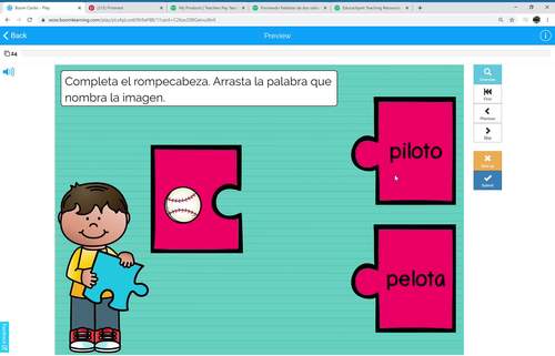 Sílabas - Palabras de Tres Sílabas - Rompecabezas (Boom Cards) by ...