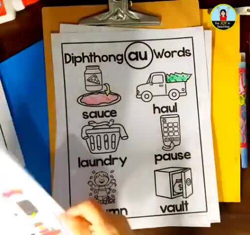 Diphthong au Worksheets | Diphthongs Practice by The Joy in Teaching