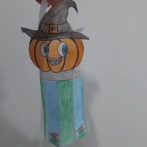 Halloween Craft Windsock Fun / Coloring Activities Art Halloween by Aeily J