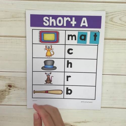 Short Vowel Word Work Activities | Word Building Mats Bundle | TPT