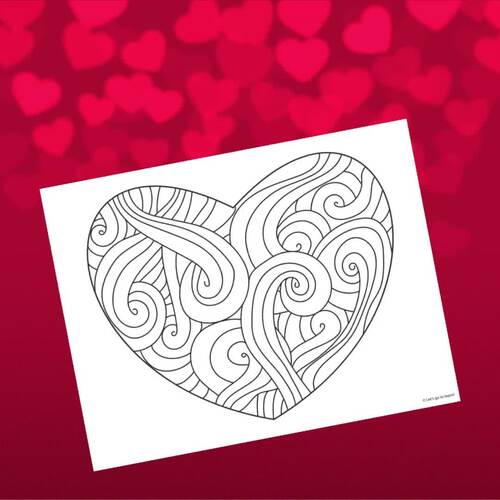 Heart Coloring Pages BUNDLE - Valentine's Day Activity - Adults & Kids ...