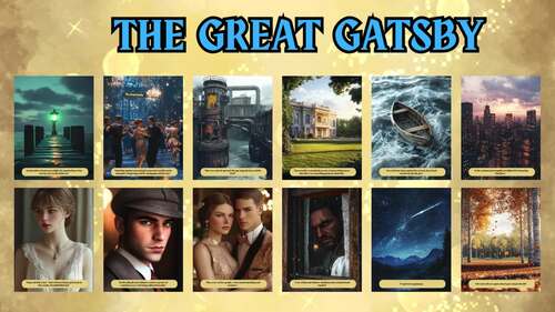 THE GREAT GATSBY-ELA Graphics for Classroom Decor, Bulletin Boards, Centers