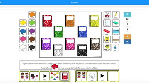 BACK TO SCHOOL NOTEBOOK (SCHOOL VOCABULARY) DIGITAL BOOM CARDS (SPEECH ...