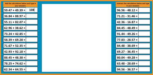 Martin Luther King, Jr Decimal Addition and Subtraction Pixel Art Mystery