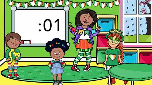 St. Patrick's Day Classroom Center Countdown Timers Clean Up Digital ...