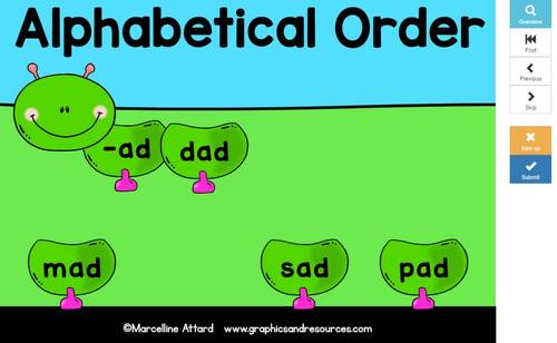 READ CVC WORDS ABC ORDER FUN AFTER SPRING BREAK BOOM CARDS KINDERGARTEN ...