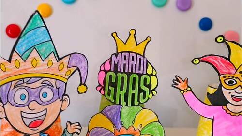 Mardi Gras Activities Cones Crafts | Shrove Tuesday Craft King Cake ...