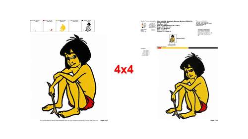 Disney Jungle Book Mowgli Man Cub Sitting Pensive Dancing Happy Jungle ...