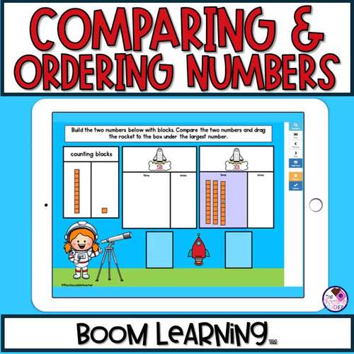 Comparing Numbers | Ordering Numbers | First Grade Math | Boom Cards™
