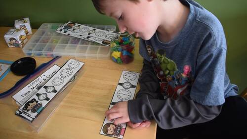 Telling Time Activity Center {Match & Cover} by Fun Hands-on Learning