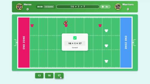 Multi Digit Fact Fluency Addition Subtraction Football Math Game K 1 2 ...