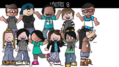 Kidlettes clip art 8, Kids clip art COLORED Version by Melonheadz Clipart