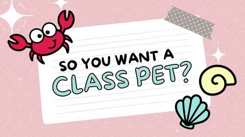 Crab Class Pet Journal *Editable by Ms. Jenessa's Desk | TPT