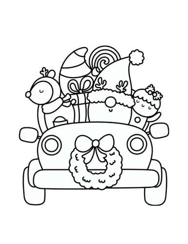 Christmas coloring pages for Pre k and Kindergarten by Bassoonartwork