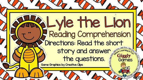 Lyle the Lion Reading Comprehension with Questions Fall Digital Resources