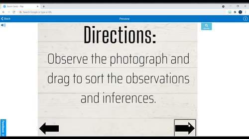 Observing and Inferring Boom Cards by Hands on Learning LLC | TPT