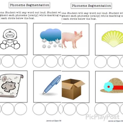 Phonological Awareness Packet: Phoneme Segmentation, Substitution ...
