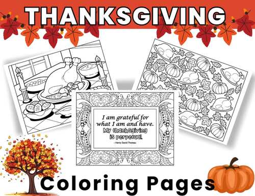 Thanksgiving and Gratitude Coloring Pages by Great Kids Activities