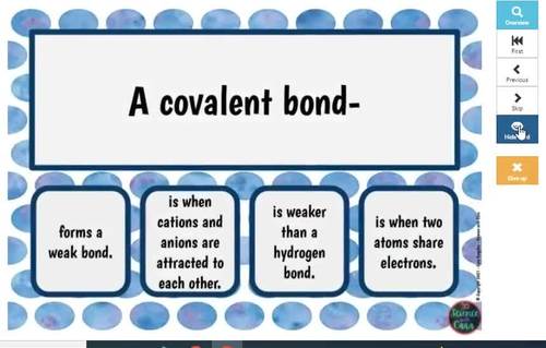 AP Bio Unit 1 The Chemistry of Life Review Cards by Science with Cara