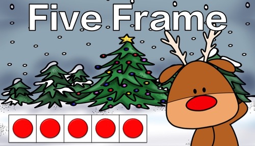 Christmas: Five Frame Subitizing: Math Brain Break by Move and Groove Math