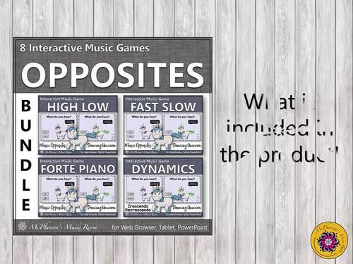 Elementary Music Opposites ~ Interactive Music Games Bundle {Dancing ...