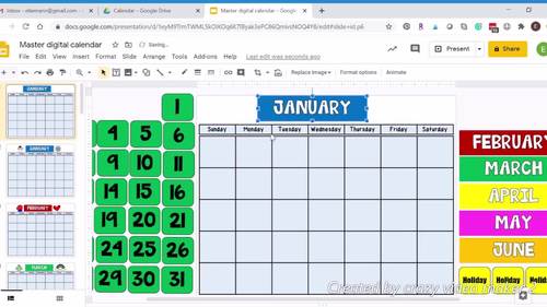Digital Calendar by A World of Language Learners | TPT